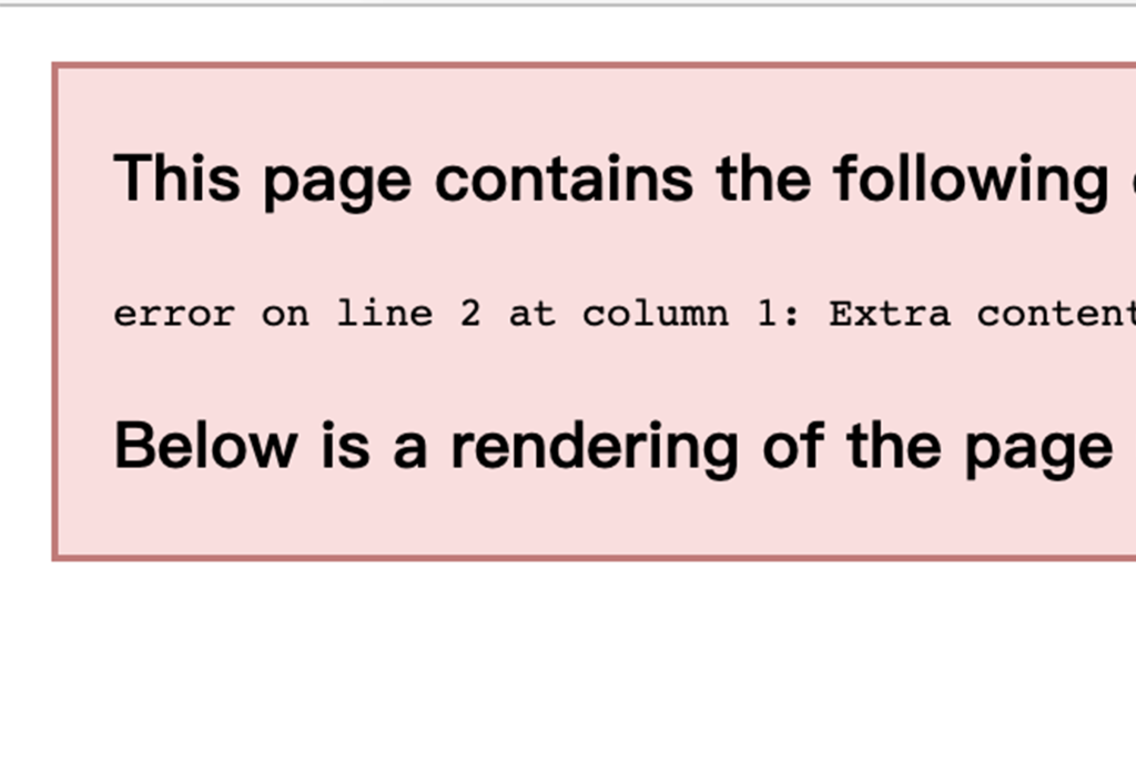 his page contains the following errors