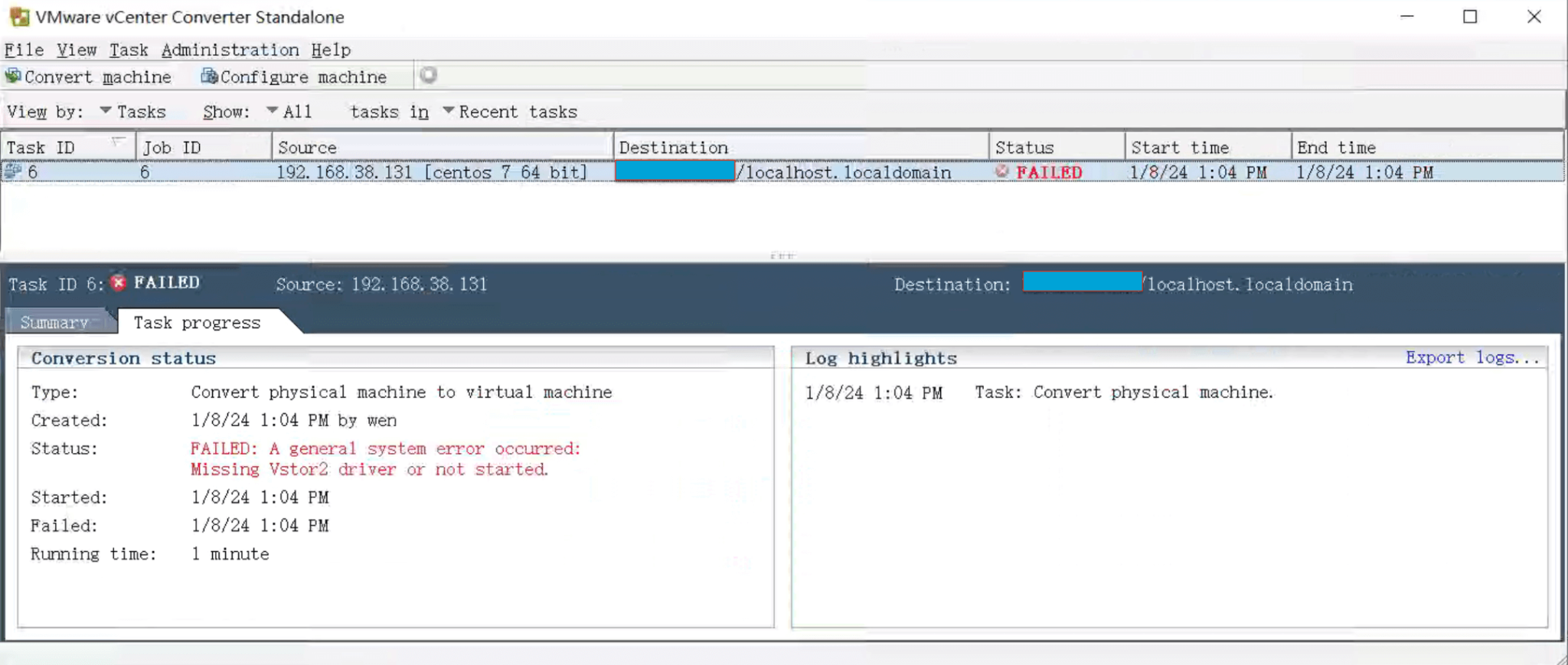 P2V迁移：使用VMware Converter将物理机转换为虚拟机的步骤与常见问题(转换源为远端Linux)
